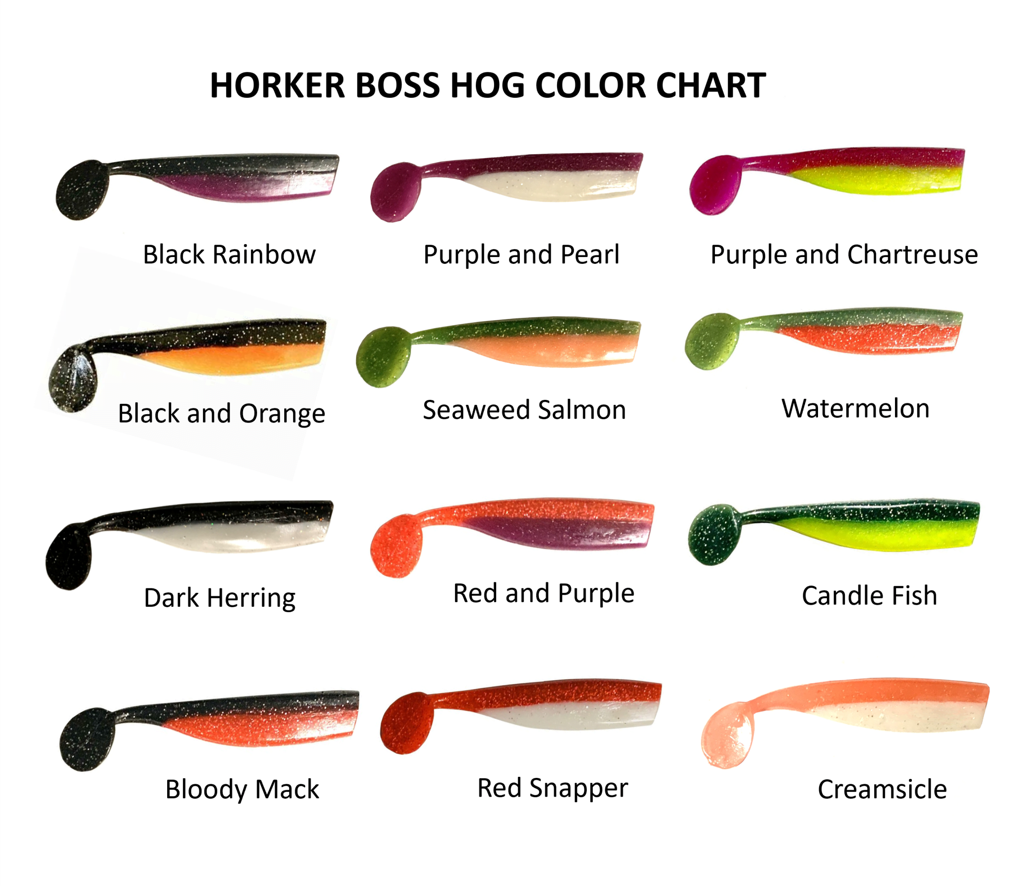 Two Color Boss Hog 9 inch Paddle Tail Swim Bait – Horker Soft Baits
