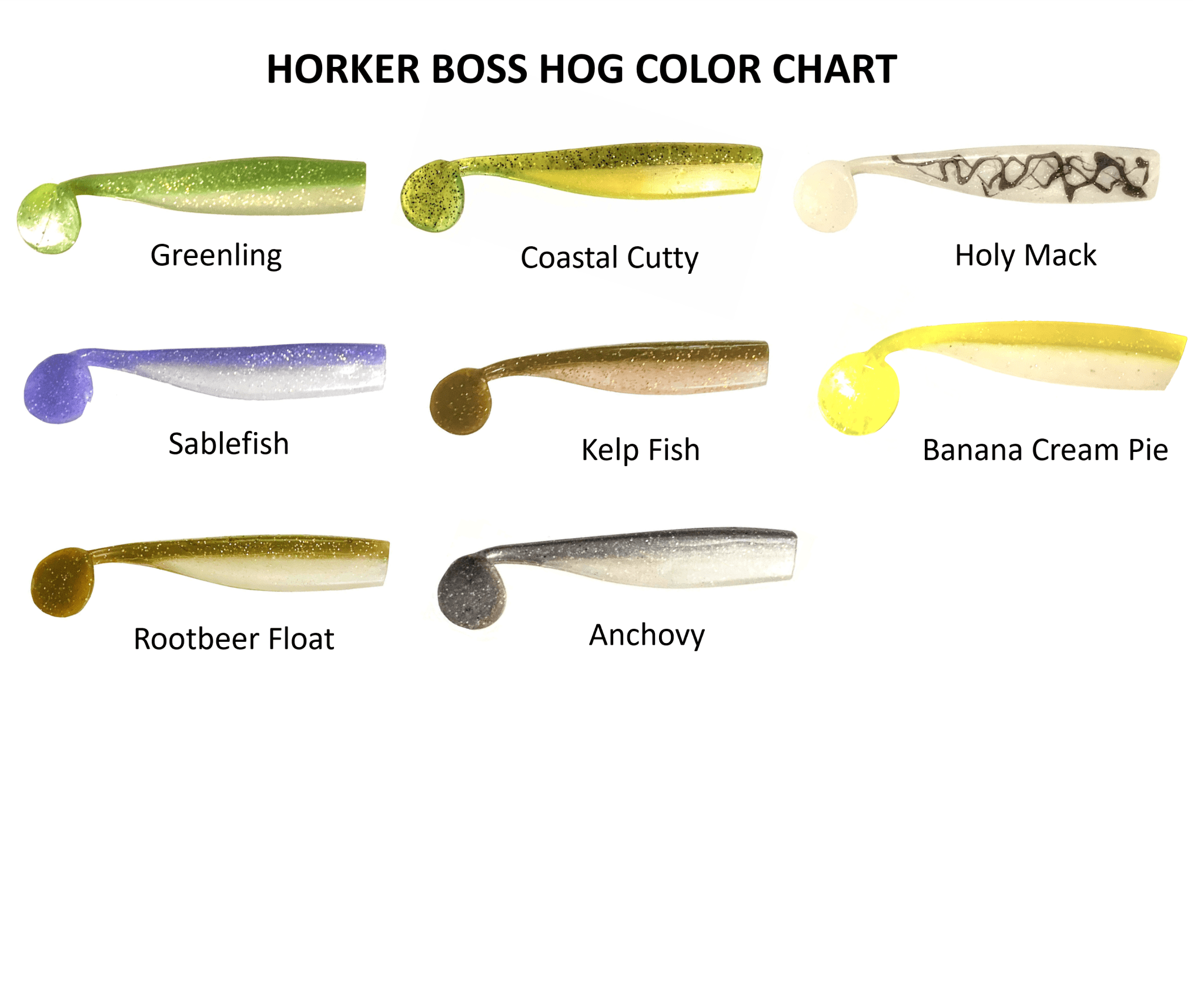 Two Color Boss Hog 9 inch Paddle Tail Swim Bait – Horker Soft Baits